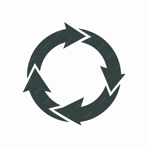 Cycle Motion Repeated Circular Arrows Infographic Diagram Flat Vector