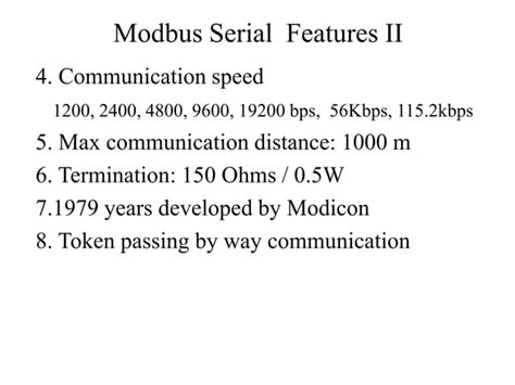 Basics Of Communication Modbus Training Ppt