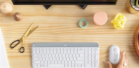 Buy The Logitech MK Slim Wireless Keyboard Mouse Combo Rose Online