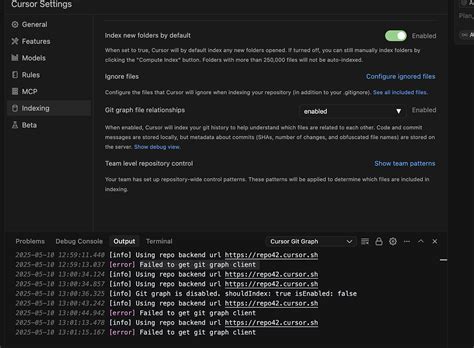 Bug Error Failed To Get Git Graph Client Bug Reports Cursor Community Forum