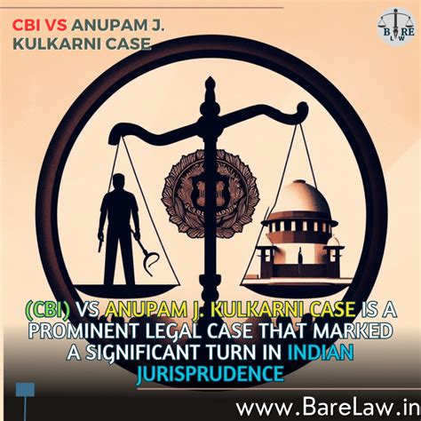 The Cbi Vs Anupam J Kulkarni Case Barelaw