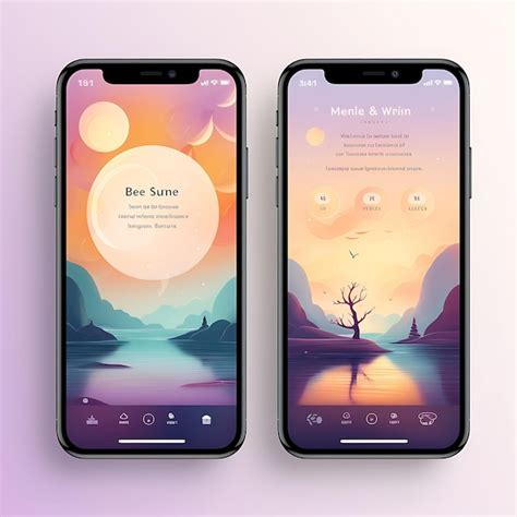 Premium Ai Image Mobile App Design Of Health And Wellness Meditation