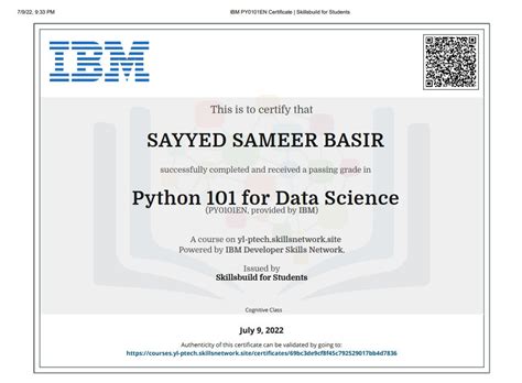 Datascience Pythonprogramming Python Ibm Sayyed Sameer Basir