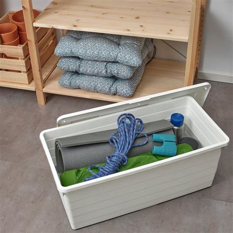sockerbit 소케르비트 수납상자 뚜껑 화이트 38x76x30 cm ikea