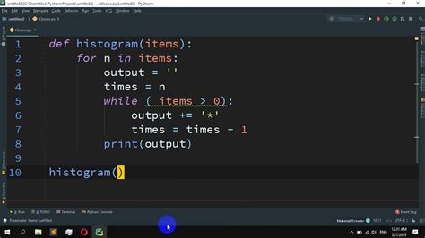 How To Create A Histogram From A Given List Of Integers In Python Youtube