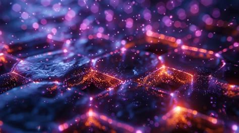 Abstract Hexagon Pattern With Glowing Lights Premium Ai Generated Image