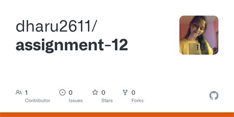 Github Dharu2611assignment 12