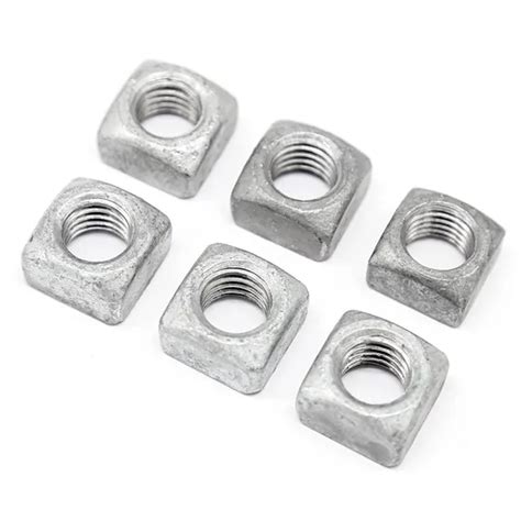 M6 Din562 Din557 Stainless Steel 304 316 Carbons Steel Blue White Zince Grad 4 Square Nuts Hdg