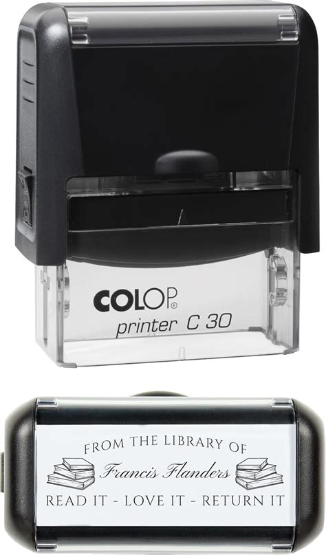 Obsesso Custom Library Stamp From The Library Of Your Name Black