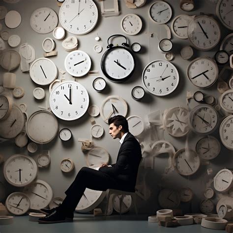 Premium Ai Image Photo Surreal Art Time Management Schedule Efficiency Deadline Planning And