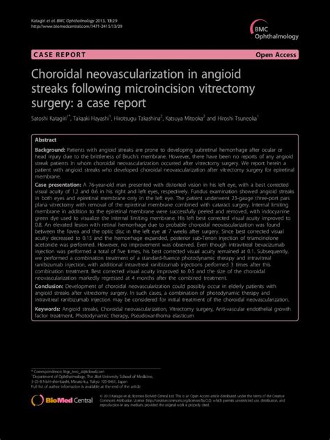 Pdf Choroidal Neovascularization In Angioid Streaks Following Dokumentips