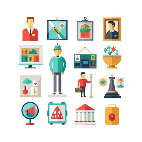 디자인 및 드로잉 아이콘 세트 프리미엄 Ai 생성 벡터