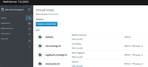 Cockpitweb Servervirtual Hosts Bug Nethserver Community