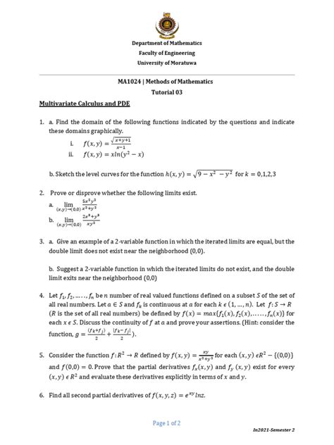 Tutorial Calculus Pdf Gases Function Mathematics