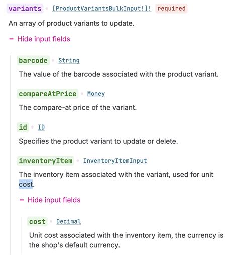 Creatingupdating Product Skupricecostcompare At Prices Graphql