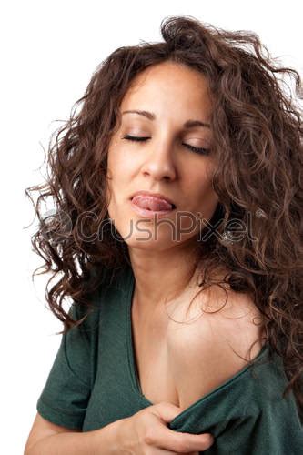 Sexy Mujer Lamiendo Sus Labios Foto De Stock 1168975 Crushpixel