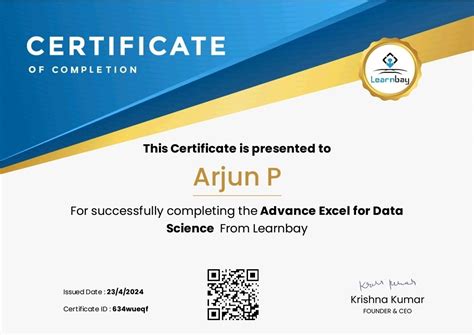 Arjun P On Linkedin Learnbay Advancedexcel Dataanalysis