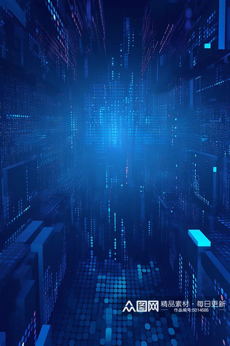 Ai数字艺术抽象流数据流科技风背景图素材下载 众图网