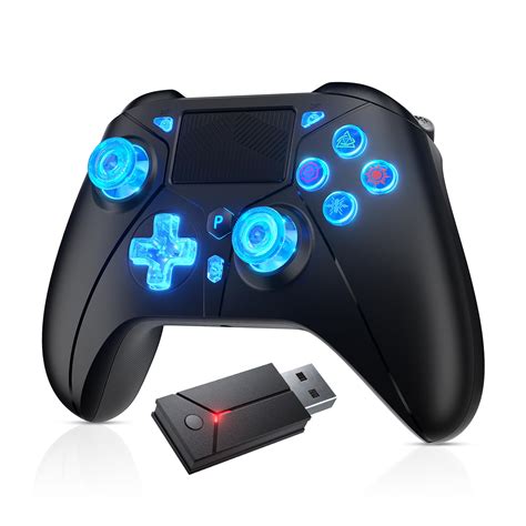 Dinosoo Rgb Wireless Controller For Ps5 With Led Light Supports Remap