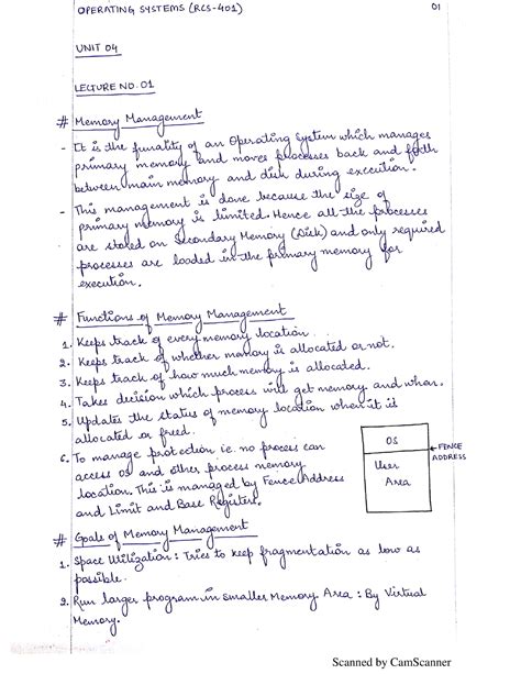 OS UNIT B Tech CSE Nd Year Studocu