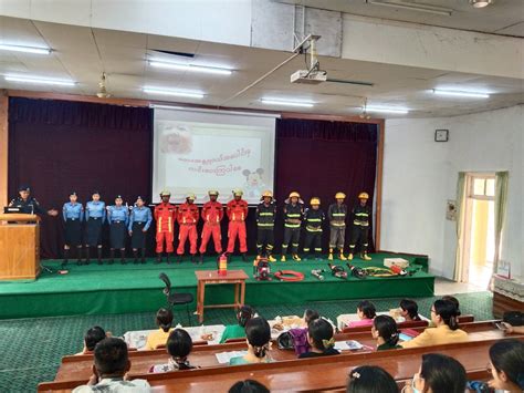 ရွှေဘိုတက္ကသိုလ်တွင် မီးဘေးအန္တရာယ် ကြိုတင်ကာကွယ်ရေး အသိပညာပေးဟောပြောပ