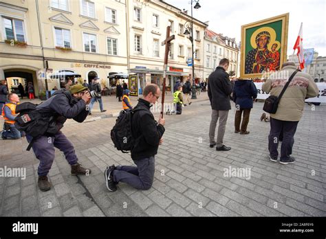 People Are Seen Taking Part In An Anti Lgbt March In Warsaw Poland On