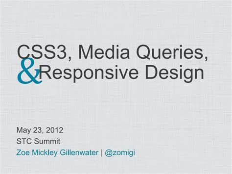 css3 media queries and responsive design pdf