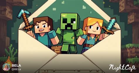 Minecraft Invitation Envelope With Pixel Art Ai Art