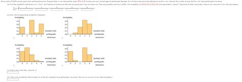 Solved B Draw The Corresponding Probability Histogram C Chegg Com