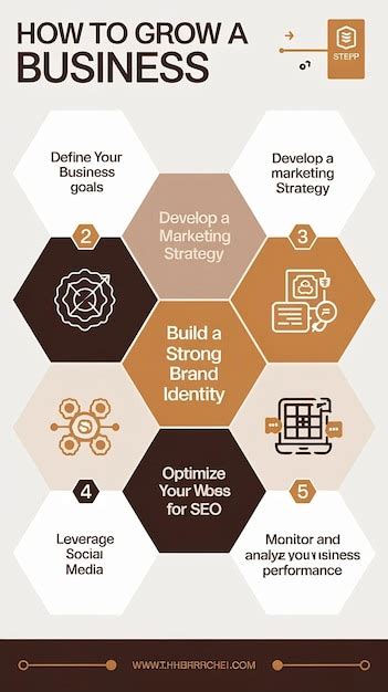infographic template with hexagons with main title and 6 steps or