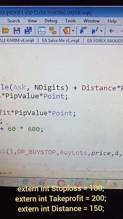 Script Mql4 Pending Order Buy Stop Youtube