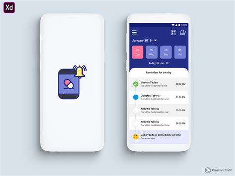 Reminder App UI Design In Adobe XD On Behance