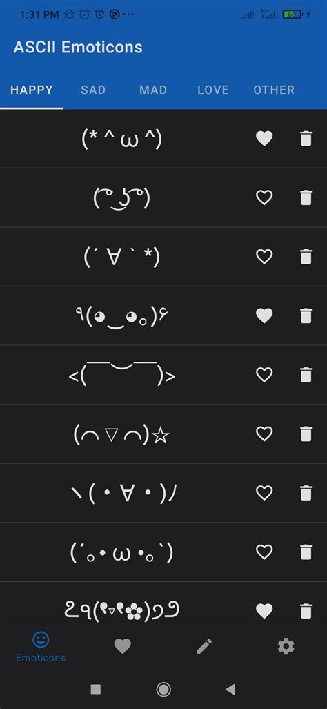Descargar Ascii Emoticons Apk Para Android Última Versión