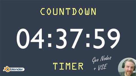Countdown Timer Blender Geometry Nodes Vse Youtube