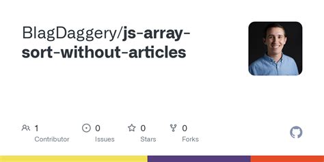 Github Blagdaggeryjs Array Sort Without Articles