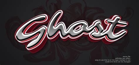 Premium Vector Editable Text Ghost With 3d Style Text Effect