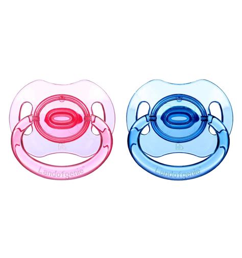 Landofgenie Adult Sized Gloss Pacifier Pink And Blue Bone Paci