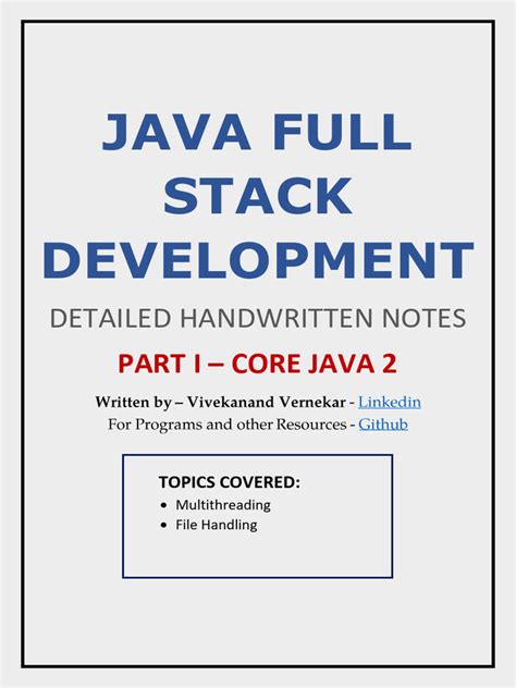 Java Fsd Notes Part 2 Pdf