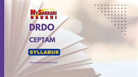 Drdo Ceptam 10 Admin And Allied Syllabus And Exam Pattern Mysarkarinaukri En