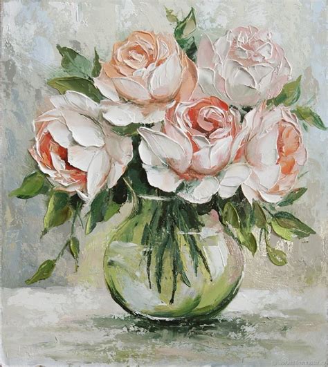 Картины розы в вазе в интернет магазине на Ярмарке Мастеров Картины Челябинск доставка по
