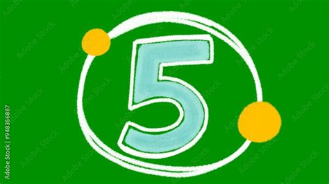 Countdown Animation In 10 Seconds On Green Screen Countdown In Colorfull Color In White Circle