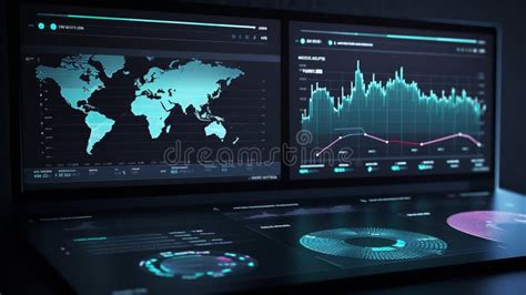 Ai Assisted Real Time Data Analytics Stock Illustration Illustration Of Tech Indicators