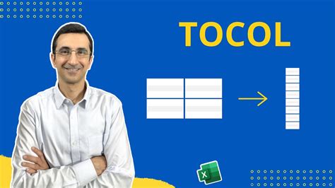 Convert Any Table Into A Single Column Using The Tocol Function Youtube
