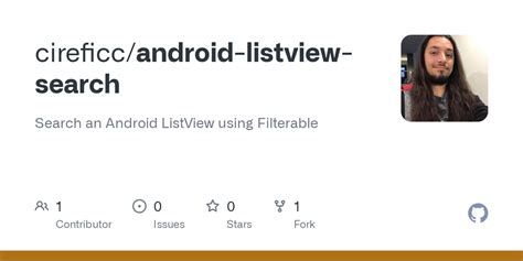 Github Cireficc Android Listview Search Search An Android Listview Using Filterable