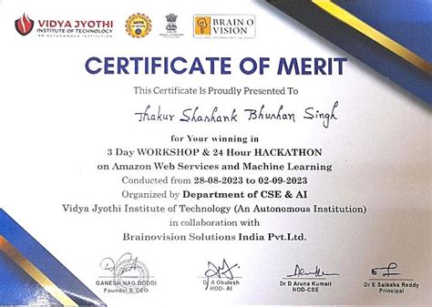 Thakur Shashank Bhushan Singh On Linkedin Aws Machinelearning Certification