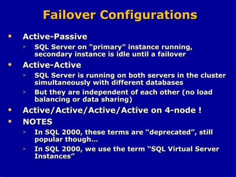 Sql Server Cluster Presentation Ppt