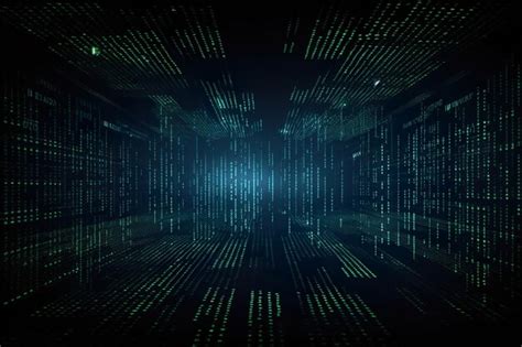 Abstract Binary Code Technology Background Generative Ai Premium Ai