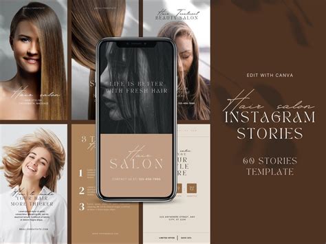 60 Hair Salon Instagram Story Template Hair Stylist Instagram Story Hair Care Stories Beauty