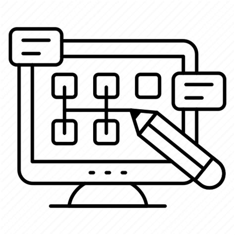sitemap flowchart flow diagram hierarchy algorithmflat icon