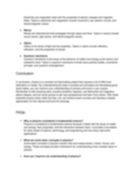 Solution Essential Physics Study Notes For Exam Success Studypool